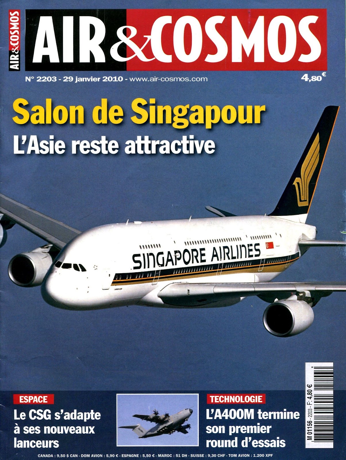 Revues d'Astronautique: Air & Cosmos 29 janvier 2010