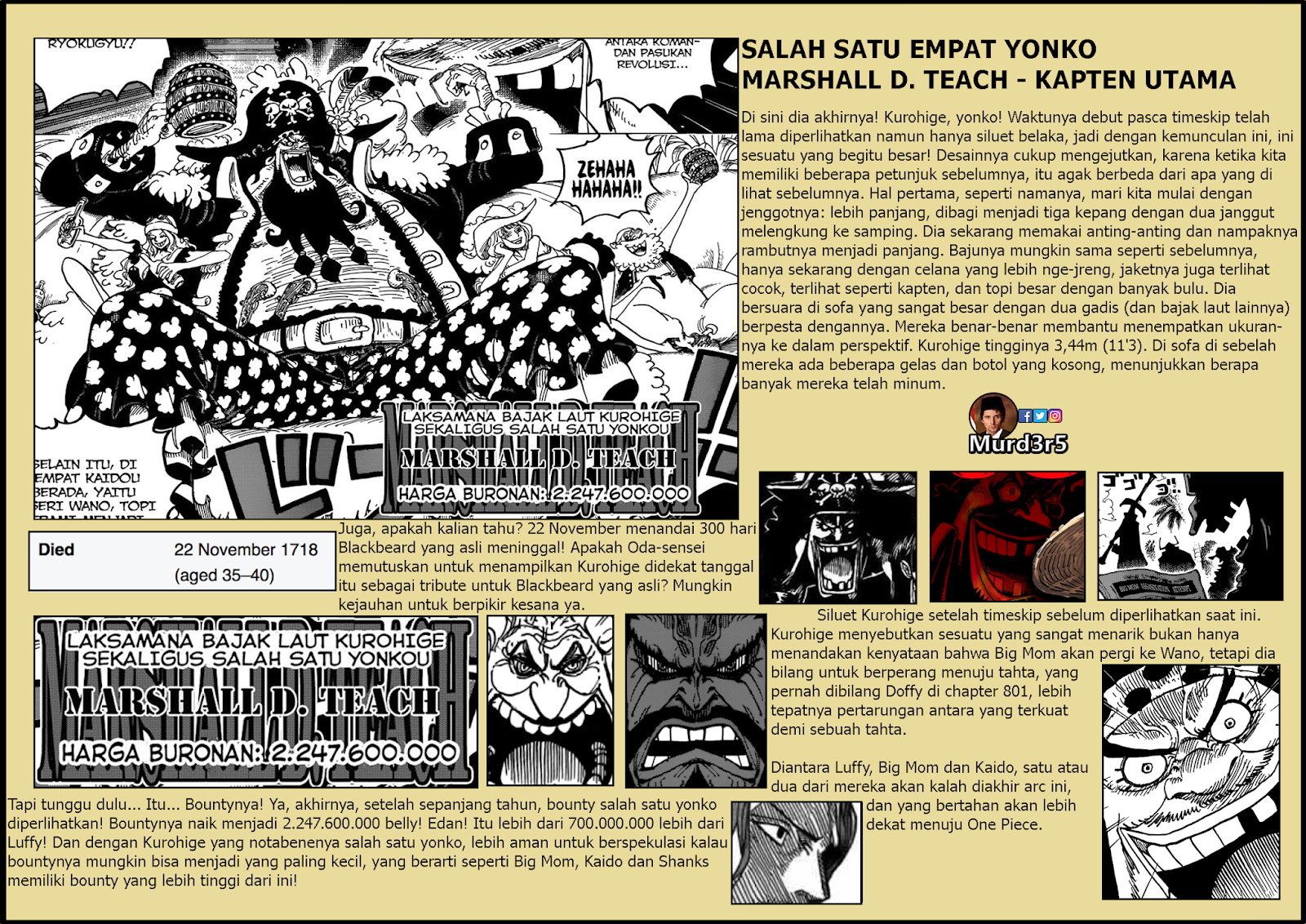One Piece Chapter Secret 925 Bahasa Indonesia - Murders - The First ...