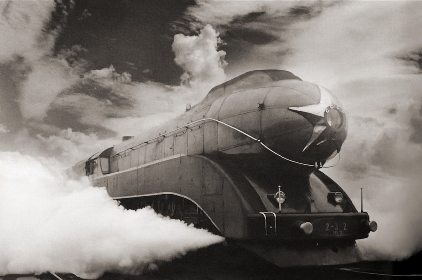 Antique and Classic Photographic Images: Express train, USSR 1930s