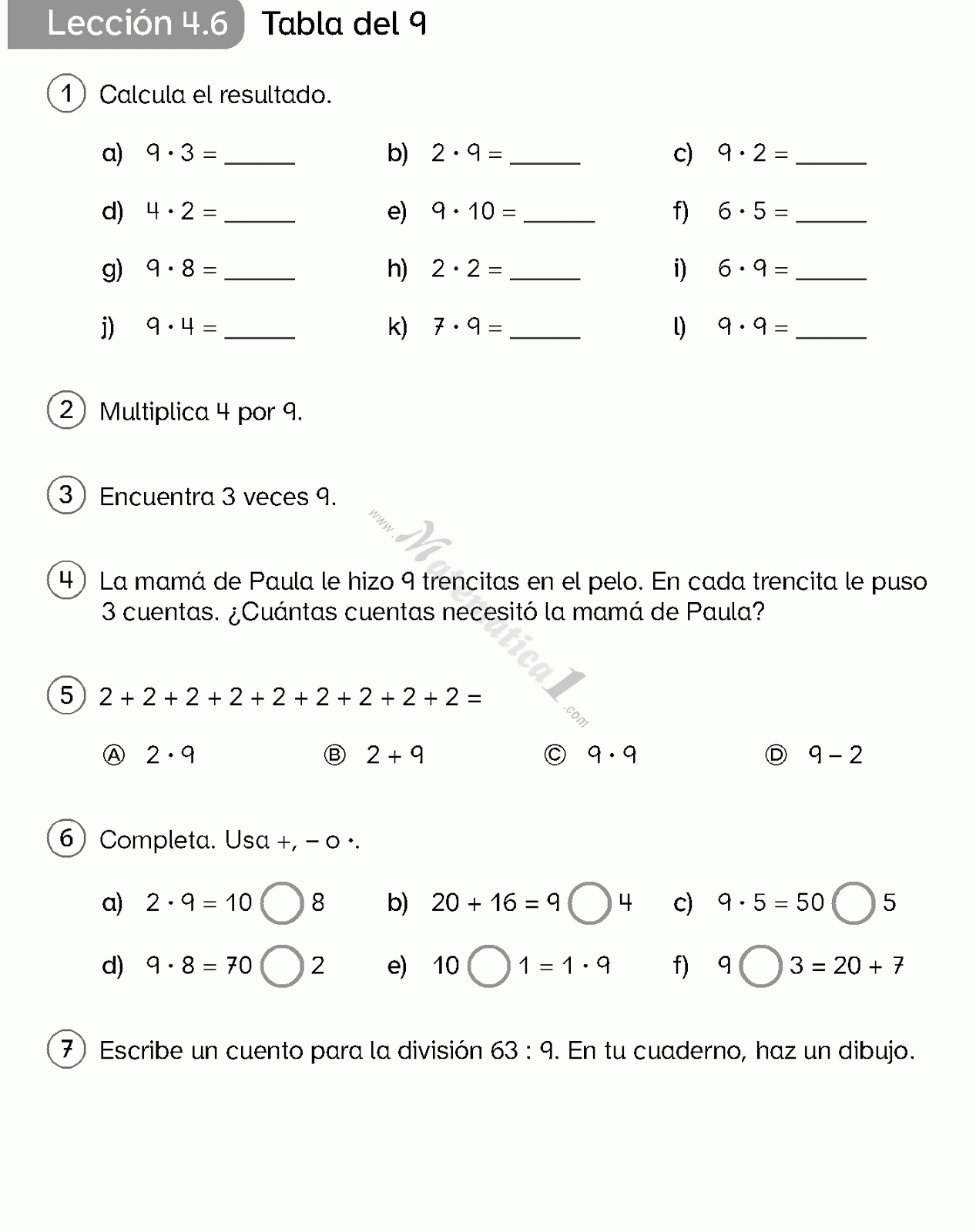 LA MULTIPLICACION EJEMPLOS RESUELTOS DE MATEMATICA 3–TERCERO BASICO PDF