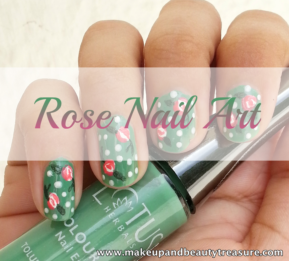 best makeup beauty mommy blog of india: Rose Nail Art Tutorial