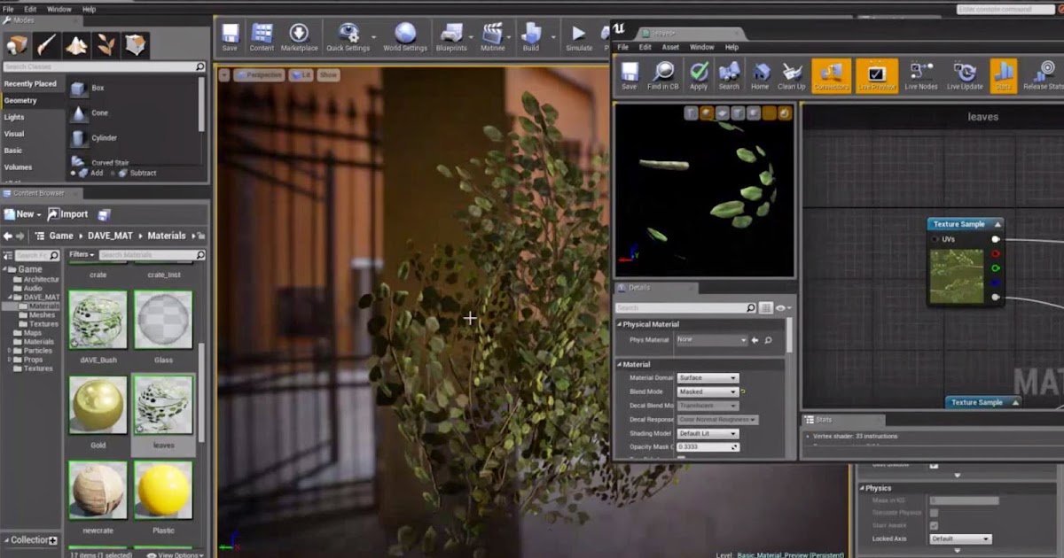 Creating Opacity Alpha Masked Materials In Unreal 4 Cg