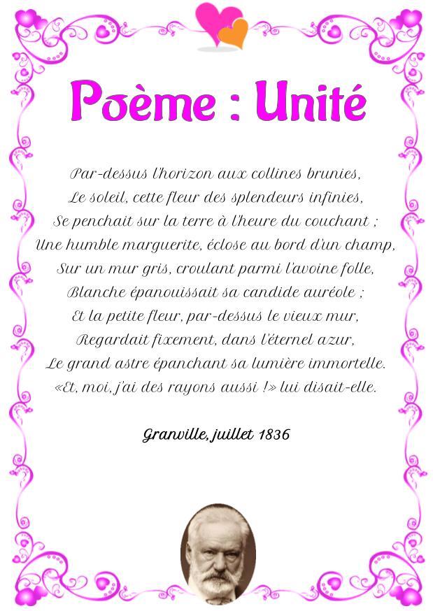 Unité - Poème de Victor HUGO | Poèmes & Poésies