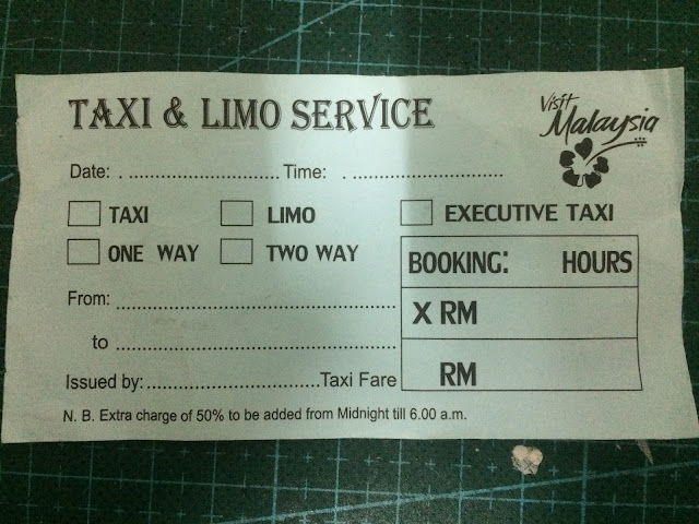 Malaysia Taxi & Limo Service Bill