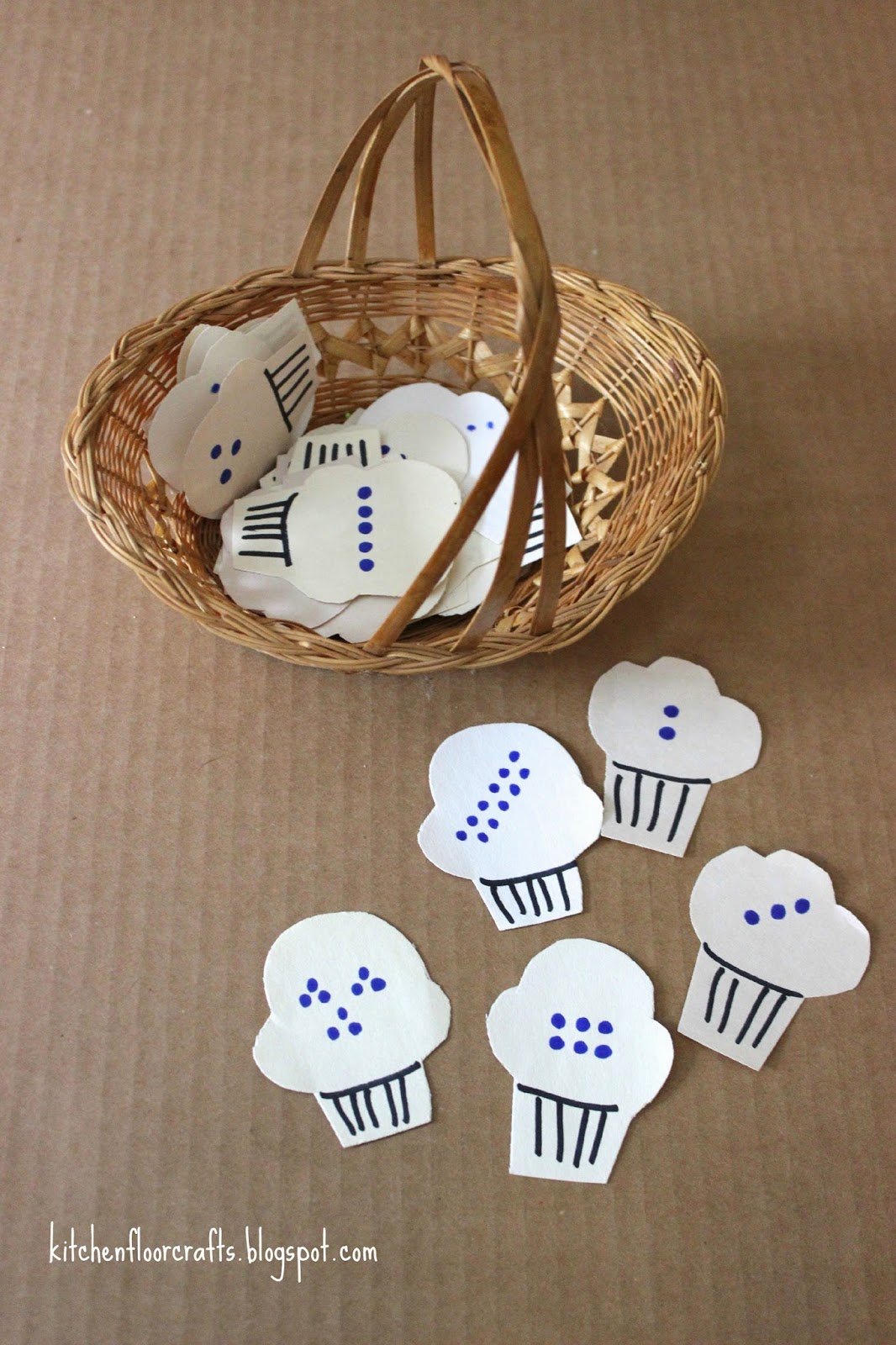 Kitchen Floor Crafts: Moose Muffins Math Game