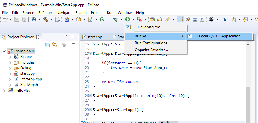 Timothy's Thoughts: Developing Windows Programs using Eclipse C++