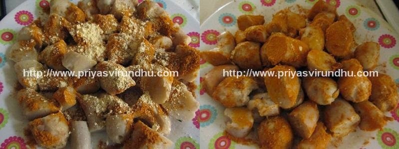 Priya's Virundhu: Cheppankizhangu Fry/Taro Fry/Arbi Fry