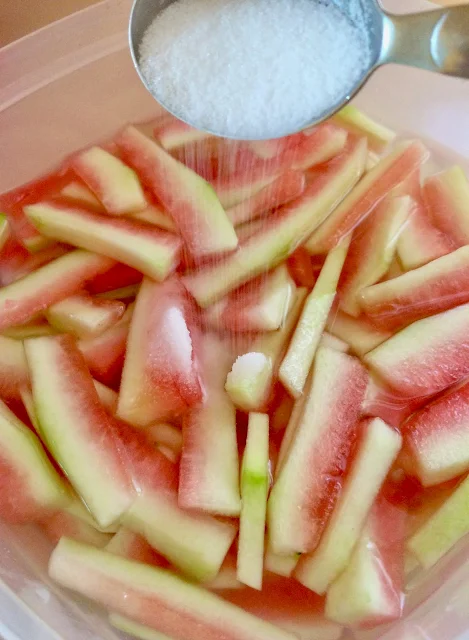 Savory Moments: Candied watermelon rind