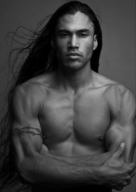 my new plaid pants: Gratuitous Martin Sensmeier
