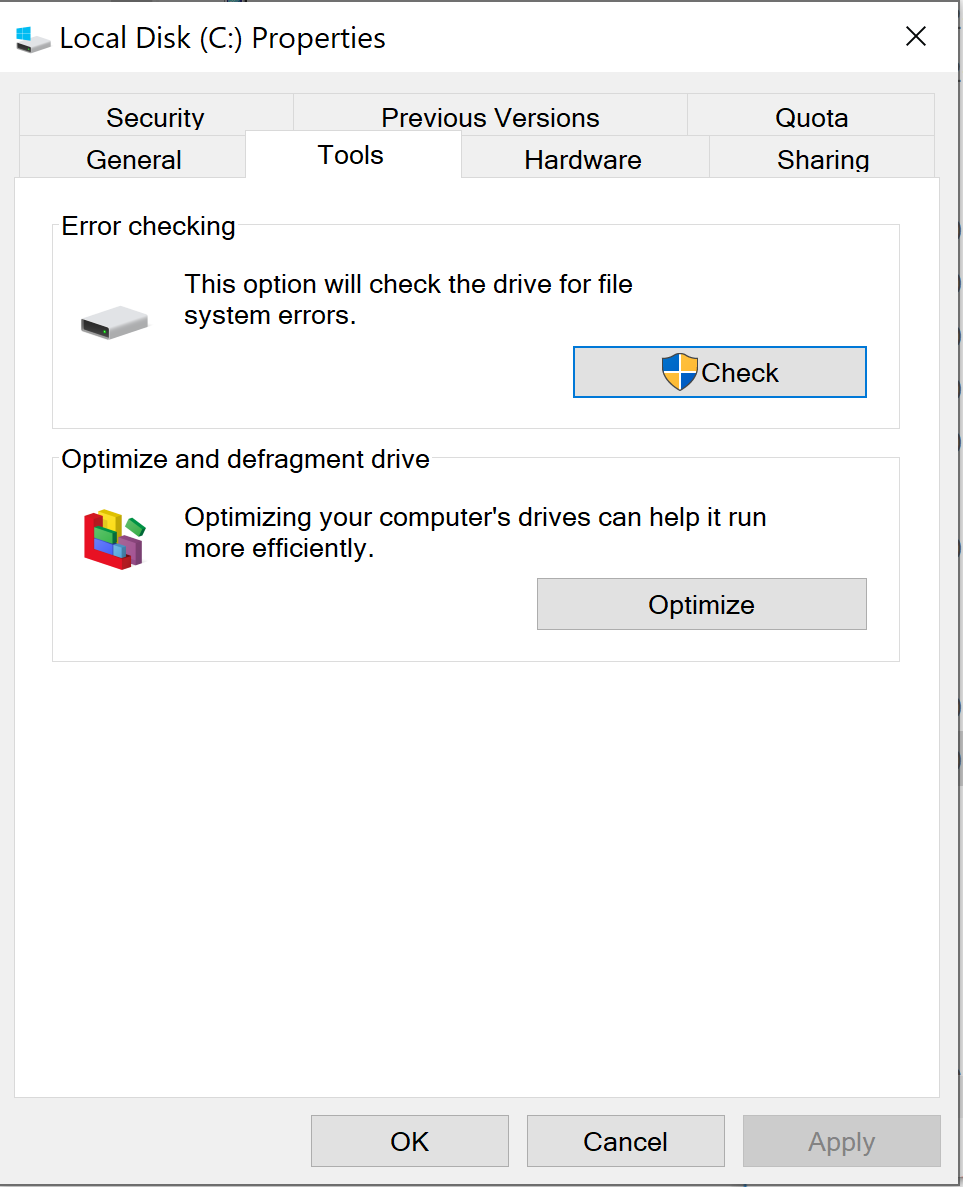 HodentekHelp: How do you error check the C:\ Drive?