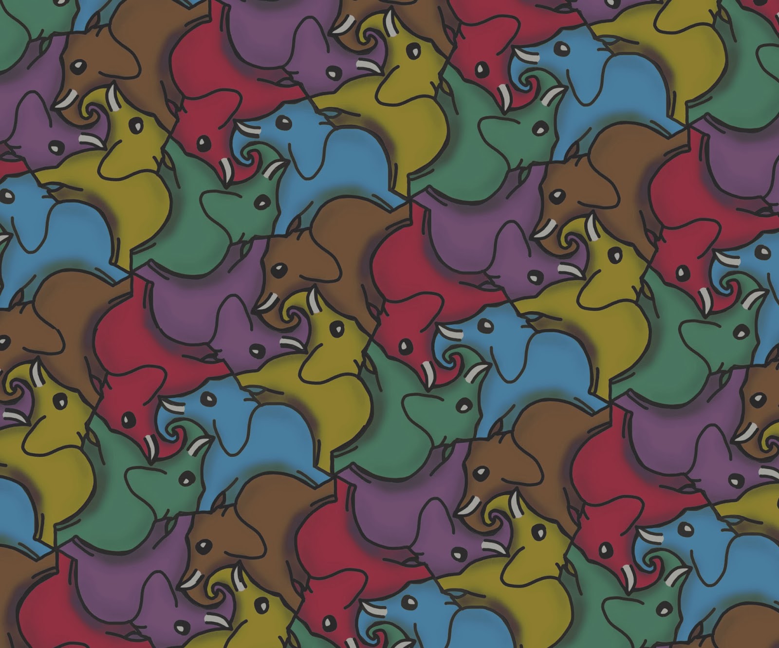 Elephant tessellation and ambigrams – Within Riesen