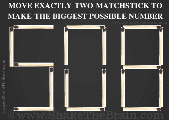 Outside the Box Thinking Maths Matchstick Puzzle Question