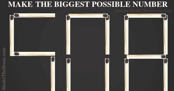 Outside the Box Thinking Maths Matchstick Puzzle Question