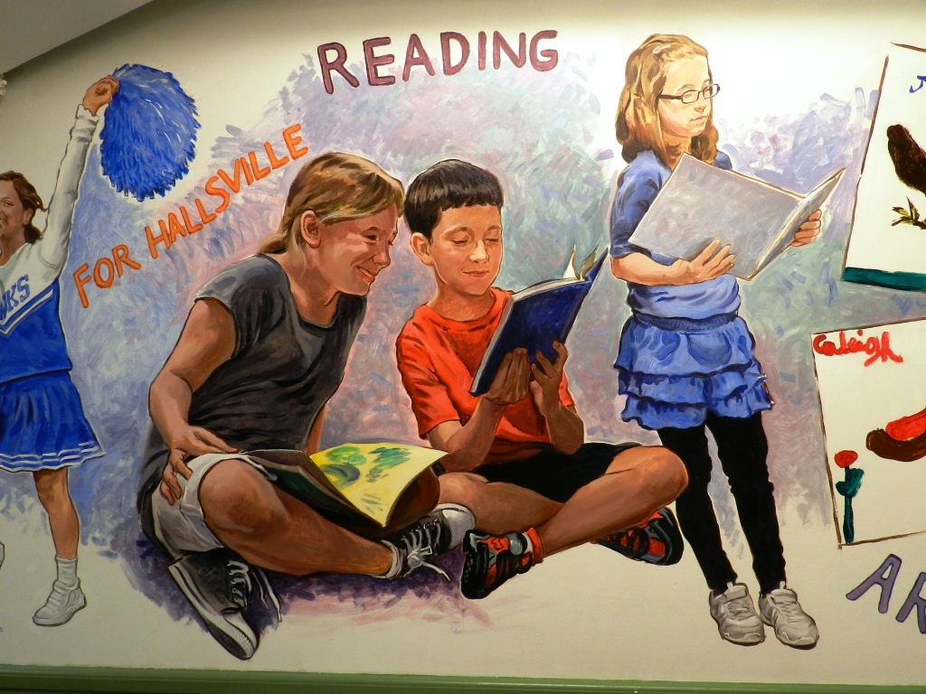 Cameron Bennett's Murals: Hallsville Elementary School Murals ...