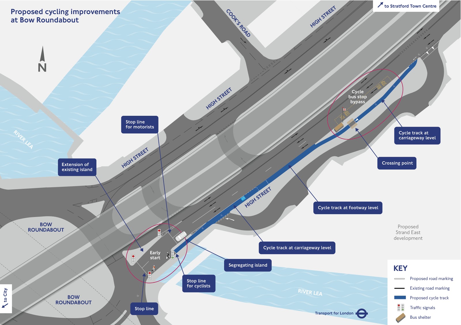 Two Wheels Good: Surprisingly good plans from TfL for Bow Roundabout ...