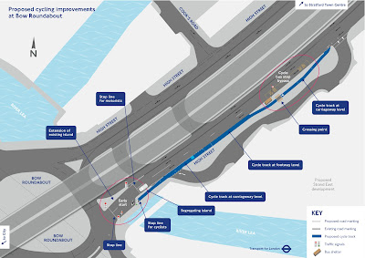 Two Wheels Good: Surprisingly good plans from TfL for Bow Roundabout ...