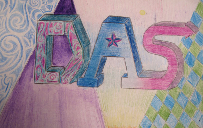 Art At Woodstock: Grade 8: Perspective Name Designs
