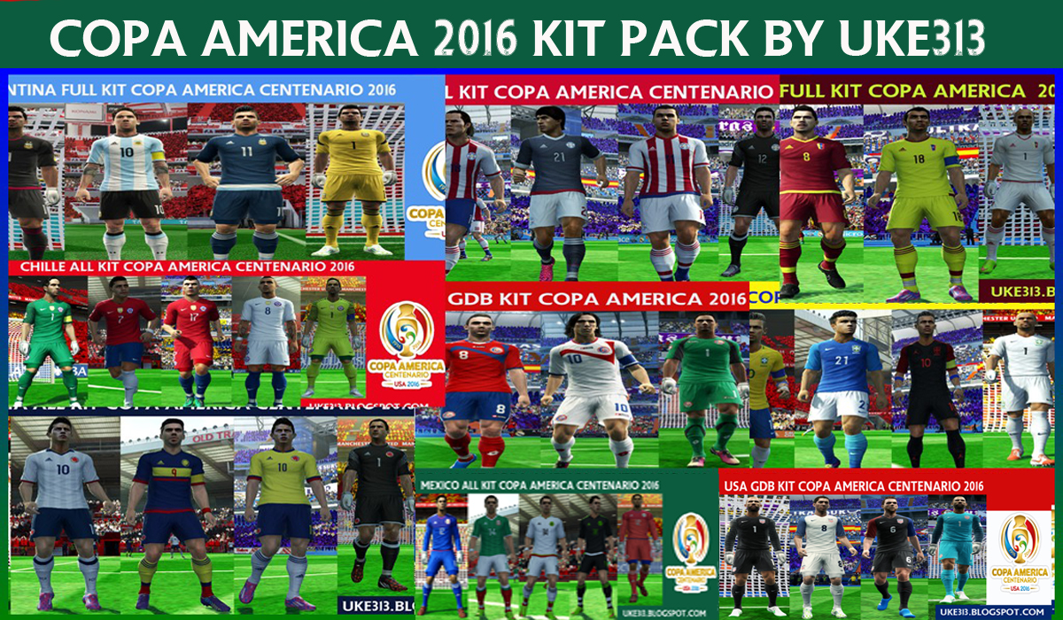 pes-modif: PES 2013 COPA AMERICA 2016 KIT PACK by UKE313