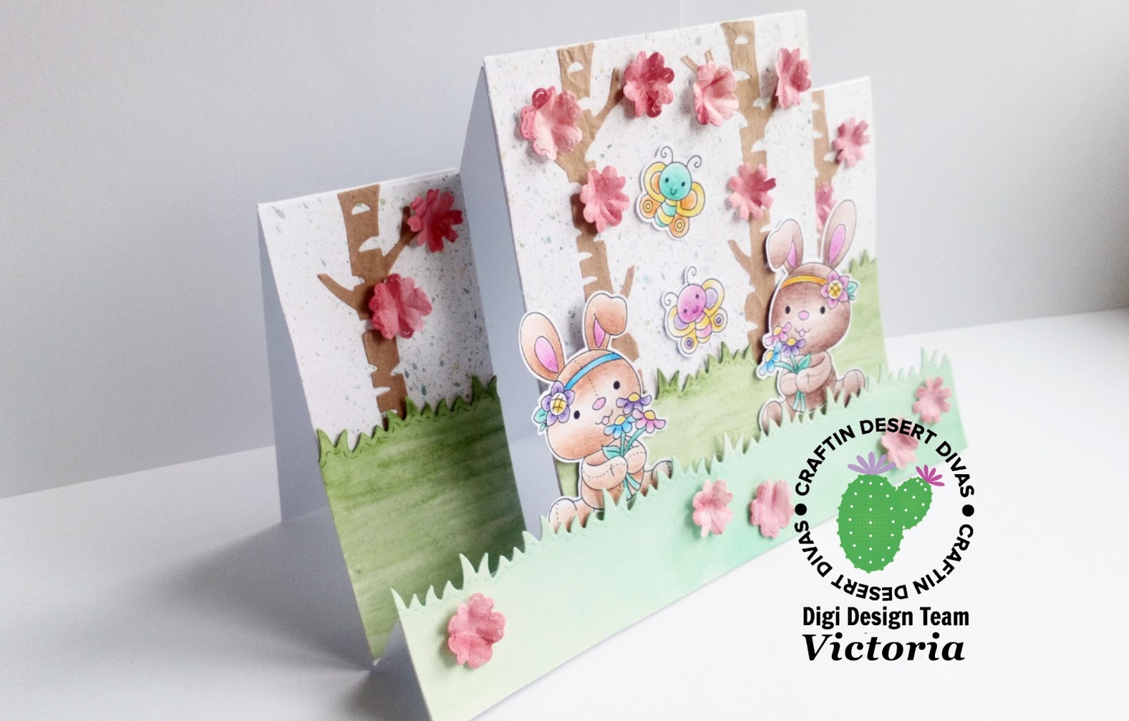 CDD Spring Friends Stepper Scene Card