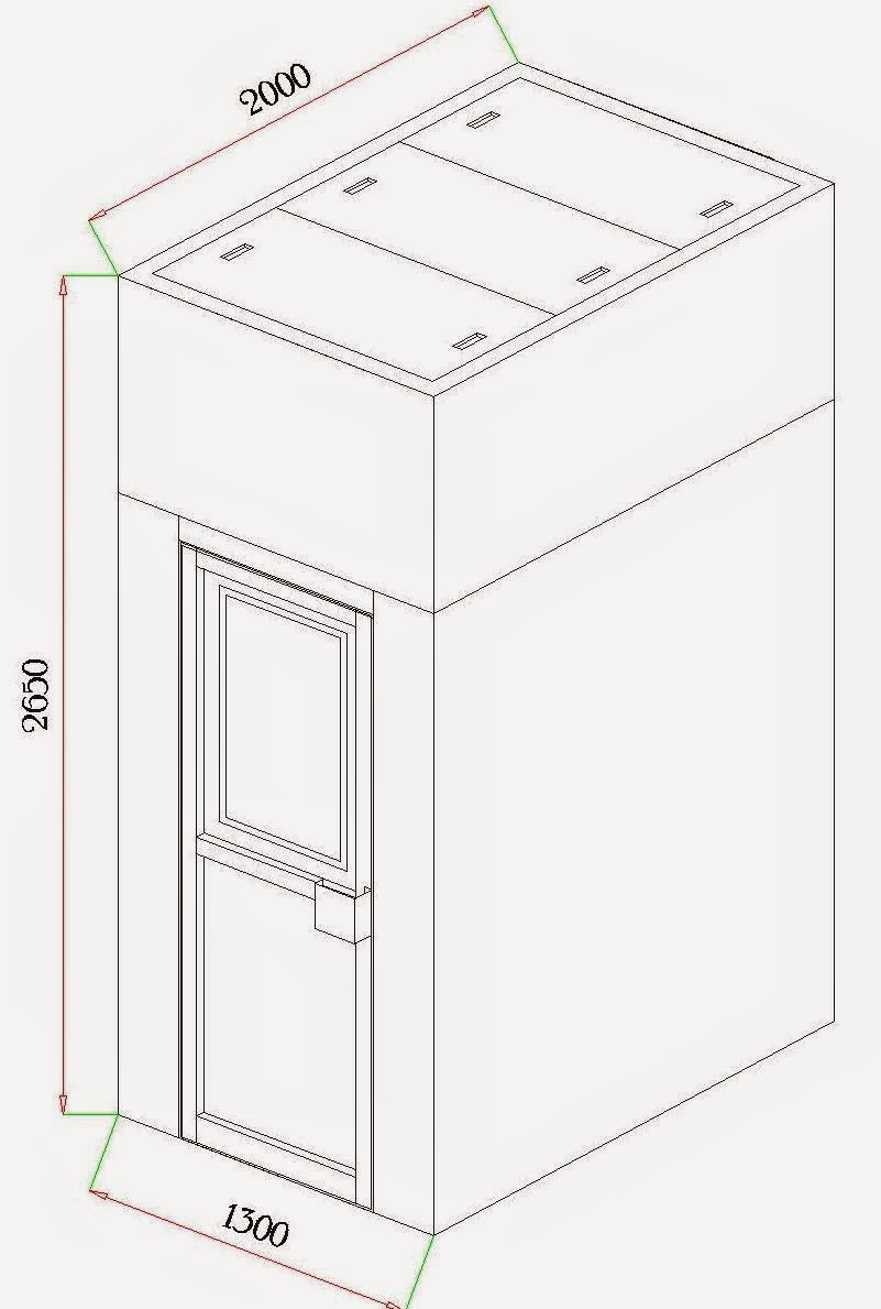 Membuat Drawing Air Shower Room | How to Make Air Shower Room