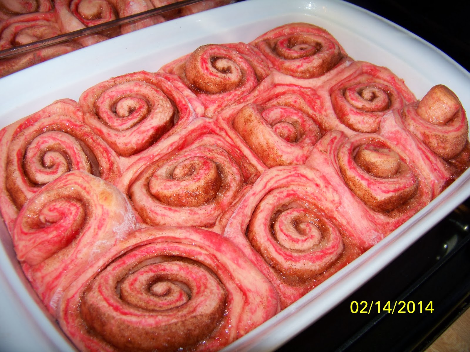 Connor's Cooking: Pink Cinnamon Rolls