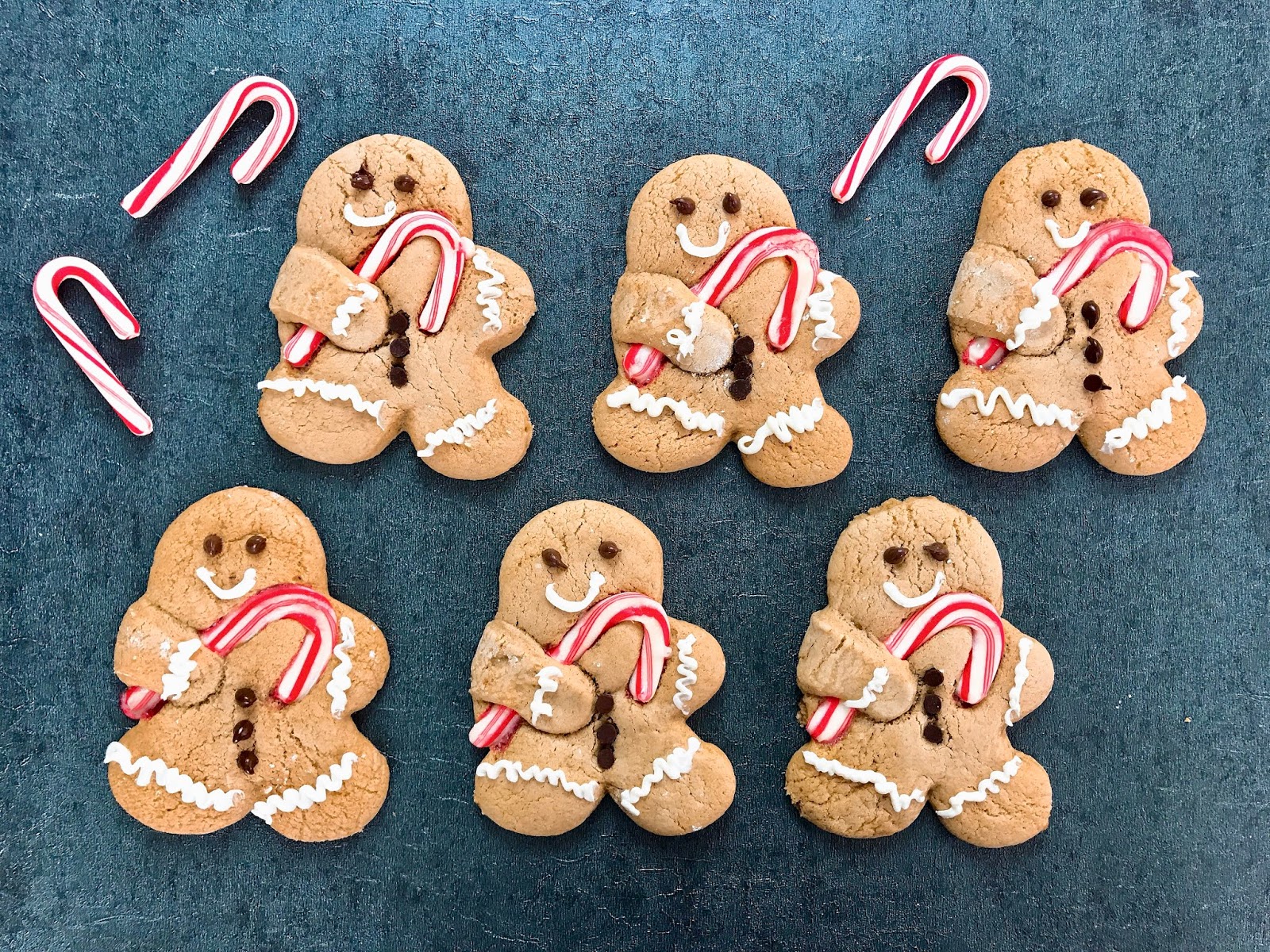 Gingerbread Men with Candy Canes