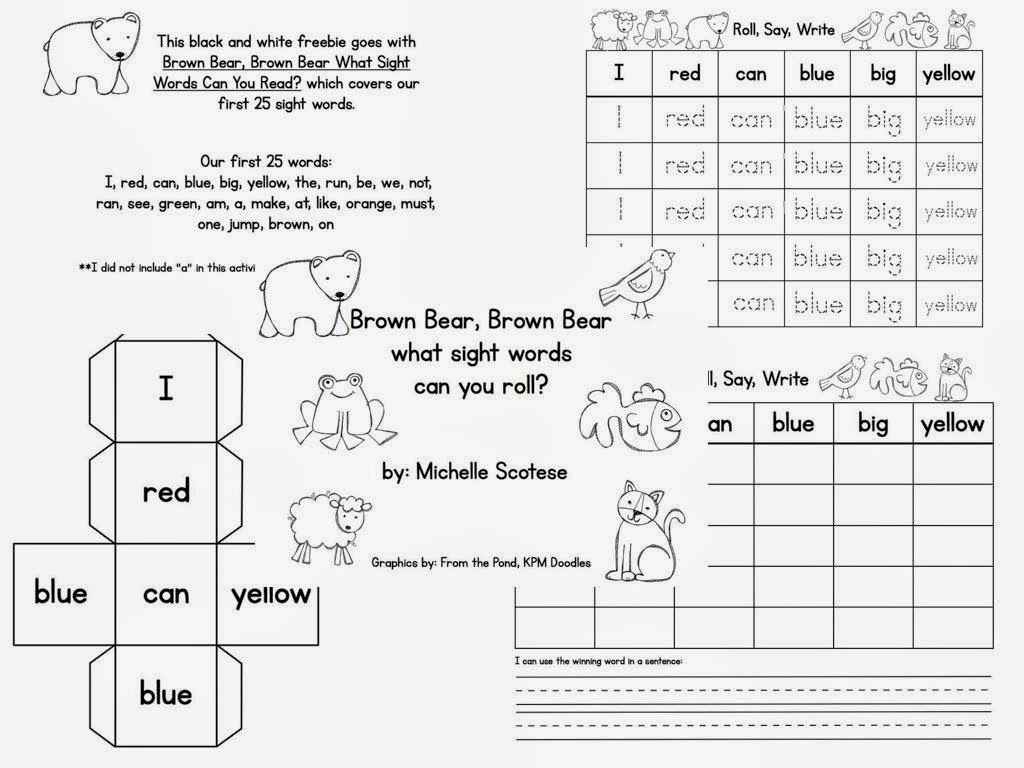 Mrs. Scotese's class.....A kindergarten blog: Brown Bear Sight Words ...