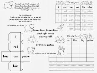 Mrs. Scotese's class.....A kindergarten blog: Brown Bear Sight Words ...