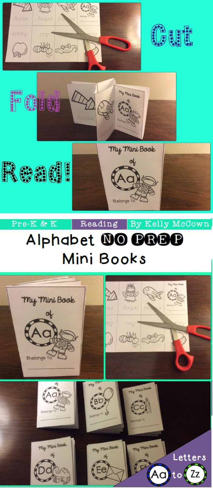 The "IT" Teacher Blog: Alphabet NO PREP Mini Books {Letters A to Z}