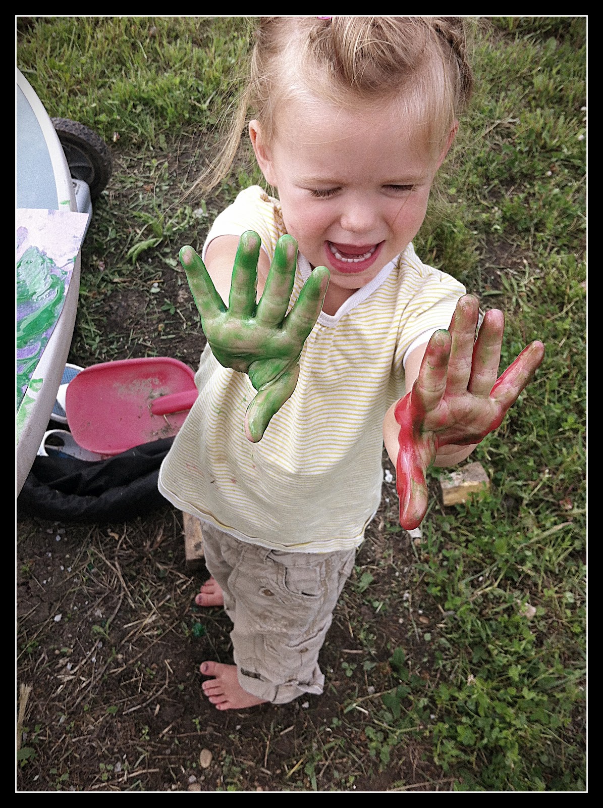 the vintage box: Embracing the Messy {finger paint recipe}