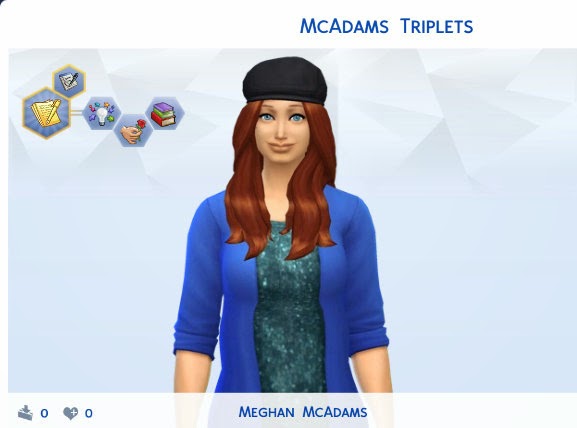 SIMS ... aka Video Barbies...: CAS: McAdams Triplets