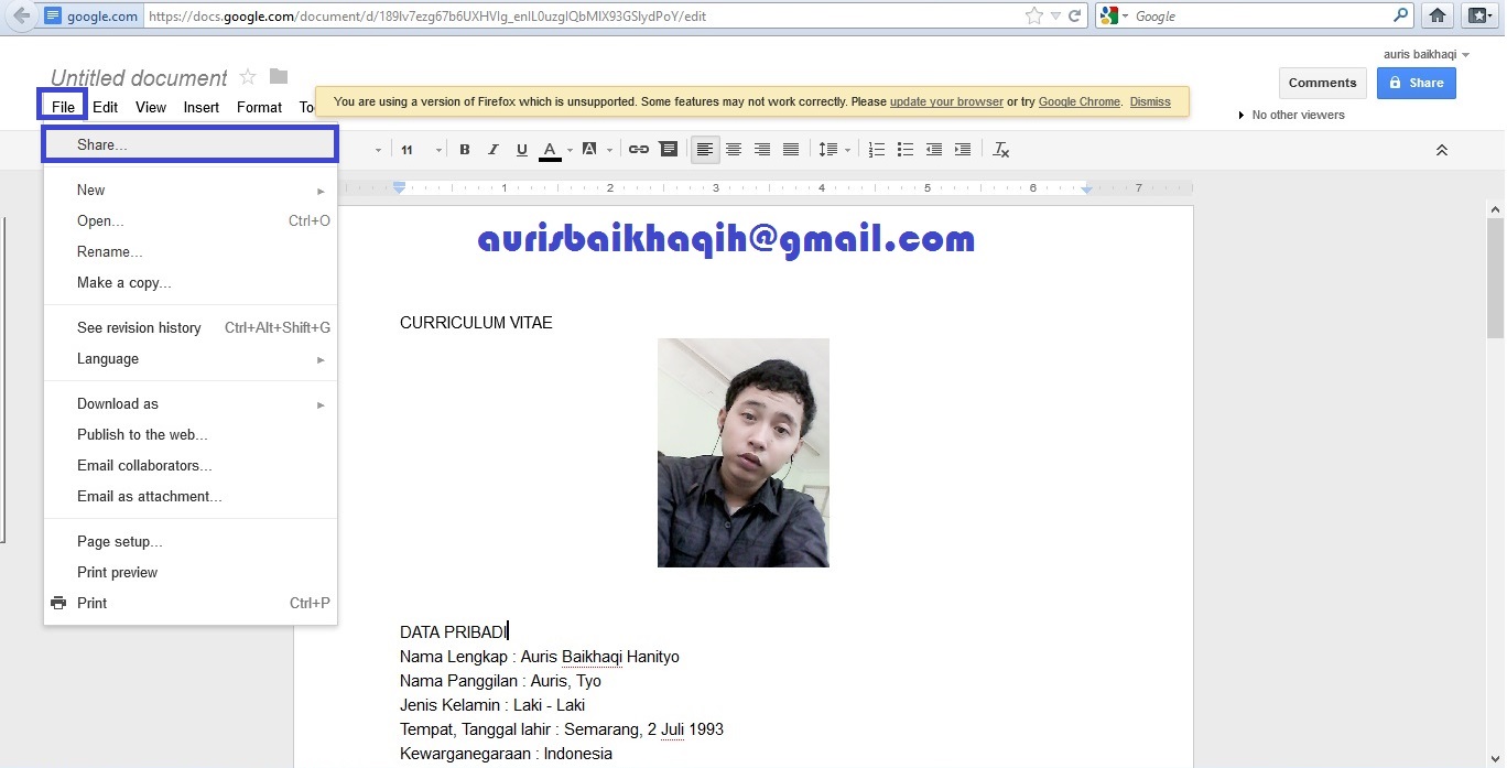 Cara Menyimpan dan Sharing Dokumen File di Google Docs - Kompasiana.com