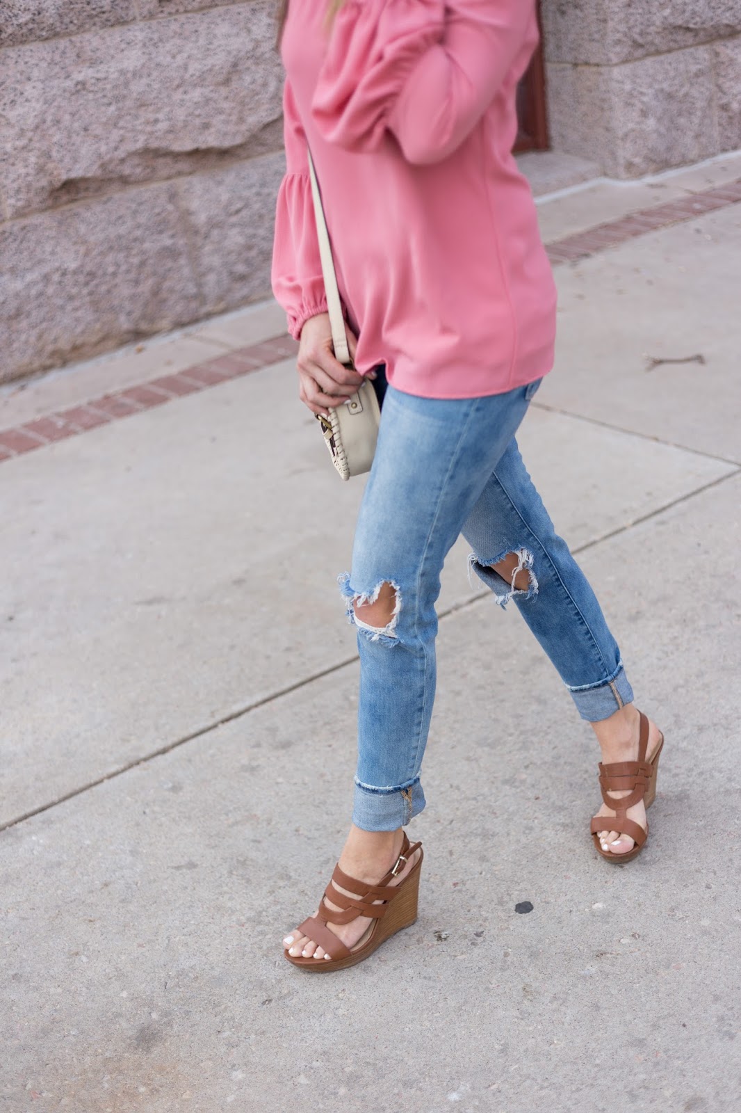 Pink Off The Shoulder Top - Leah Behr
