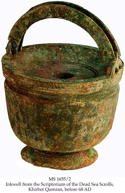 The Eighth Scroll: Bronze inkwell, Khirbet Qumran, before 68 AD