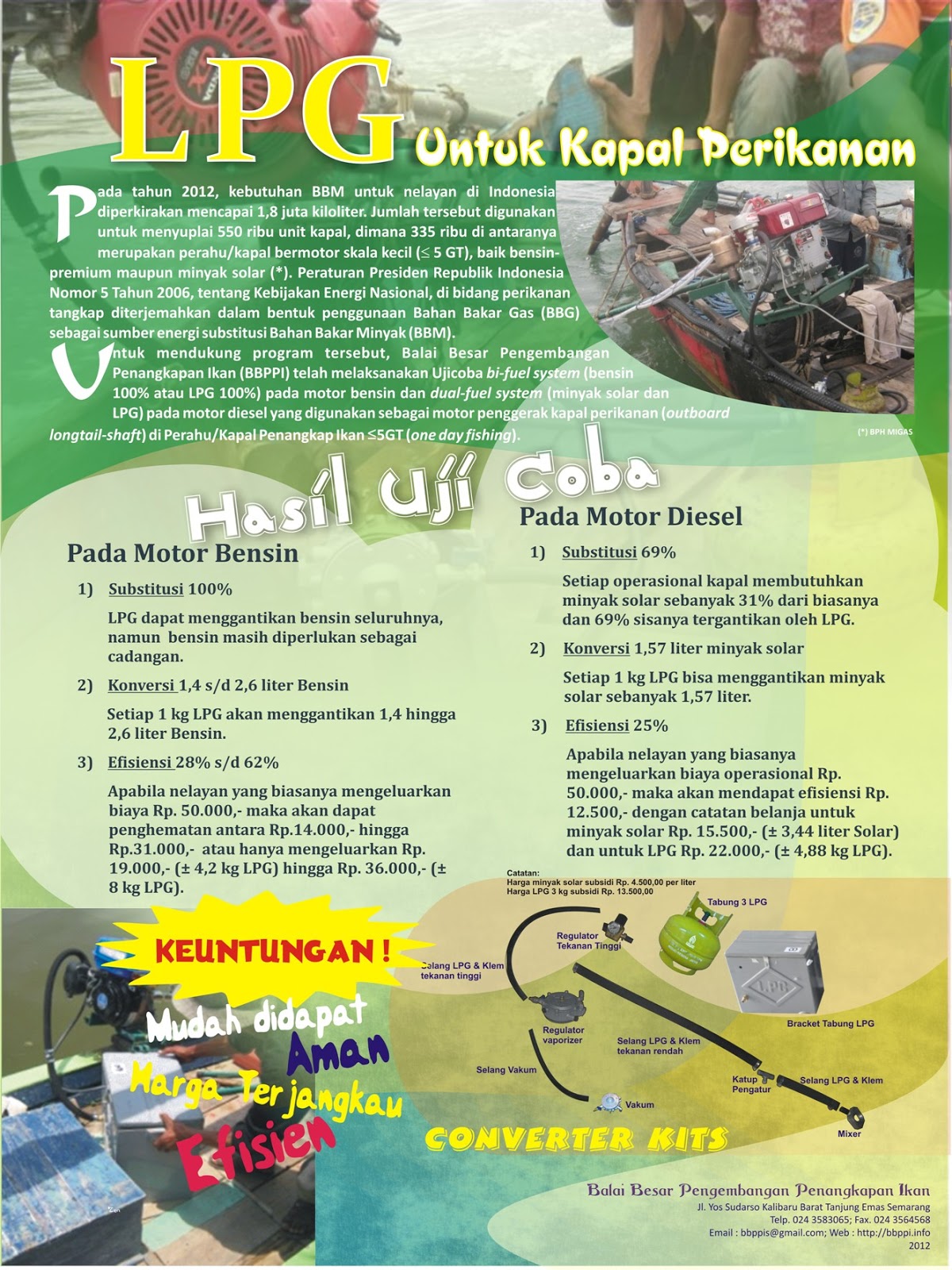 KOMUNITAS PENYULUH PERIKANAN: POSTER PENYULUHAN: LPG UNTUK KAPAL PERIKANAN