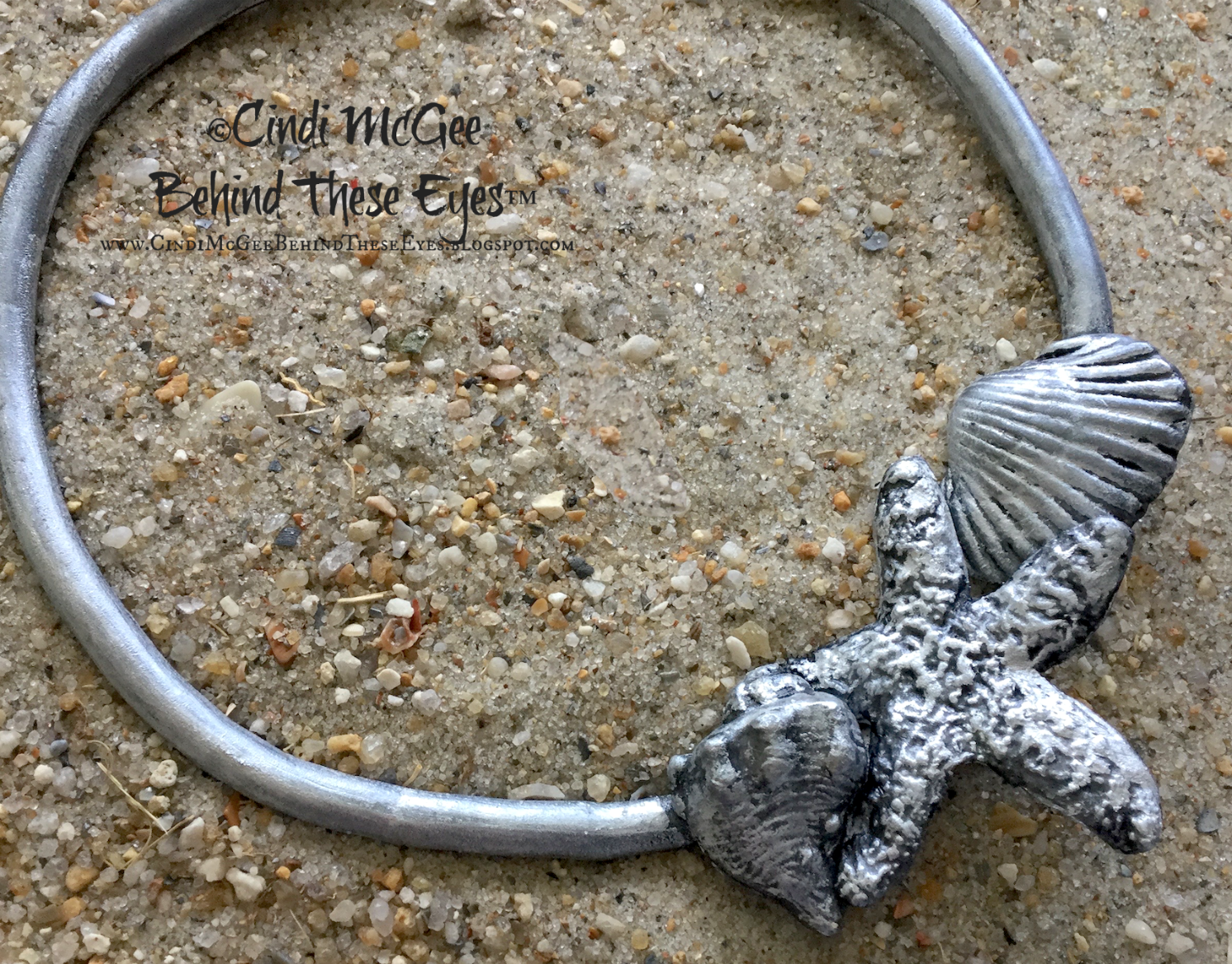 Faux Aged Pewter Seashell Necklace - Polymer Clay Universe Magazine