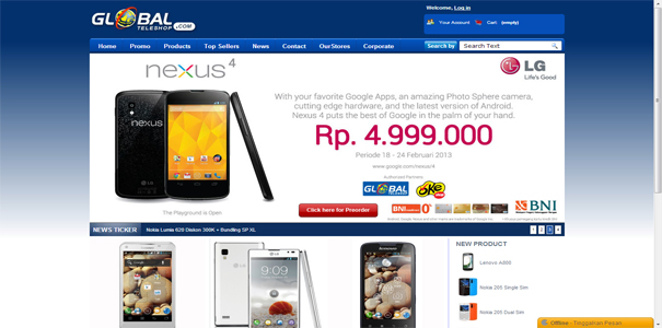 TOKO ONLINE TERPERCAYA: Global Teleshop Toko Online Bisa Dipercaya