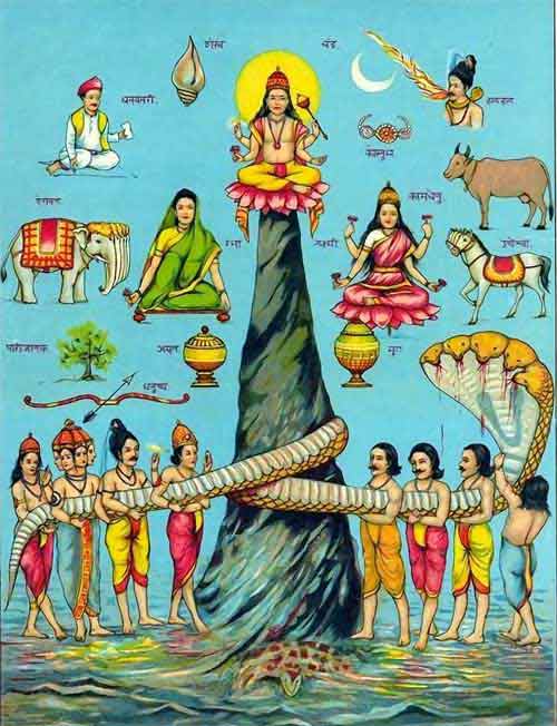 Story of Origin of Goddess Lakshmi and Samudra Manthan - First ...