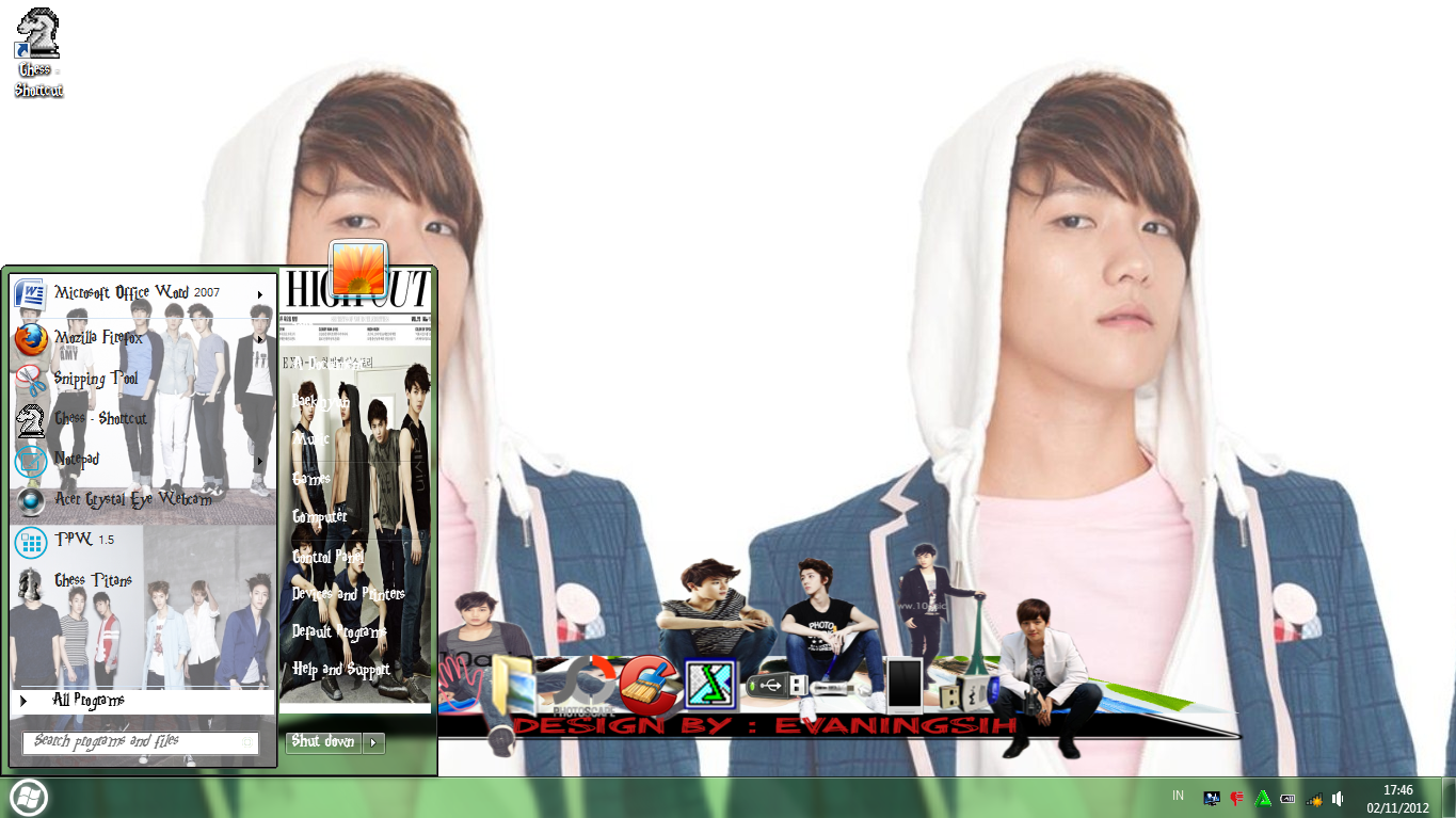 Membuat tampilan pada laptop kpop lovers lebih keren