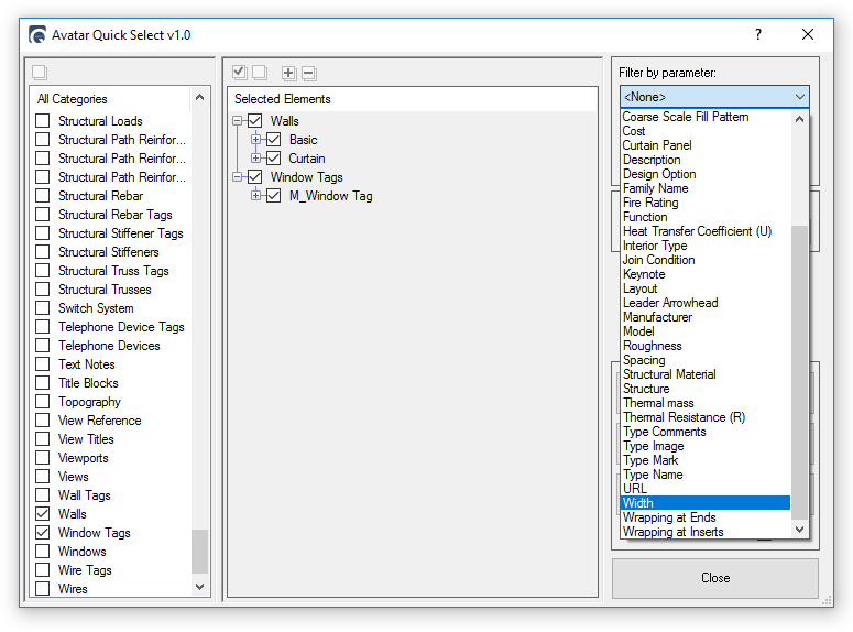 Revit Add-Ons: QuickSelect Version 1.0.1 Released