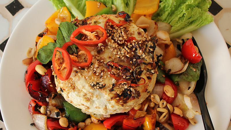 Paneer Steak with Roasted Peppers - Ribbons to Pastas