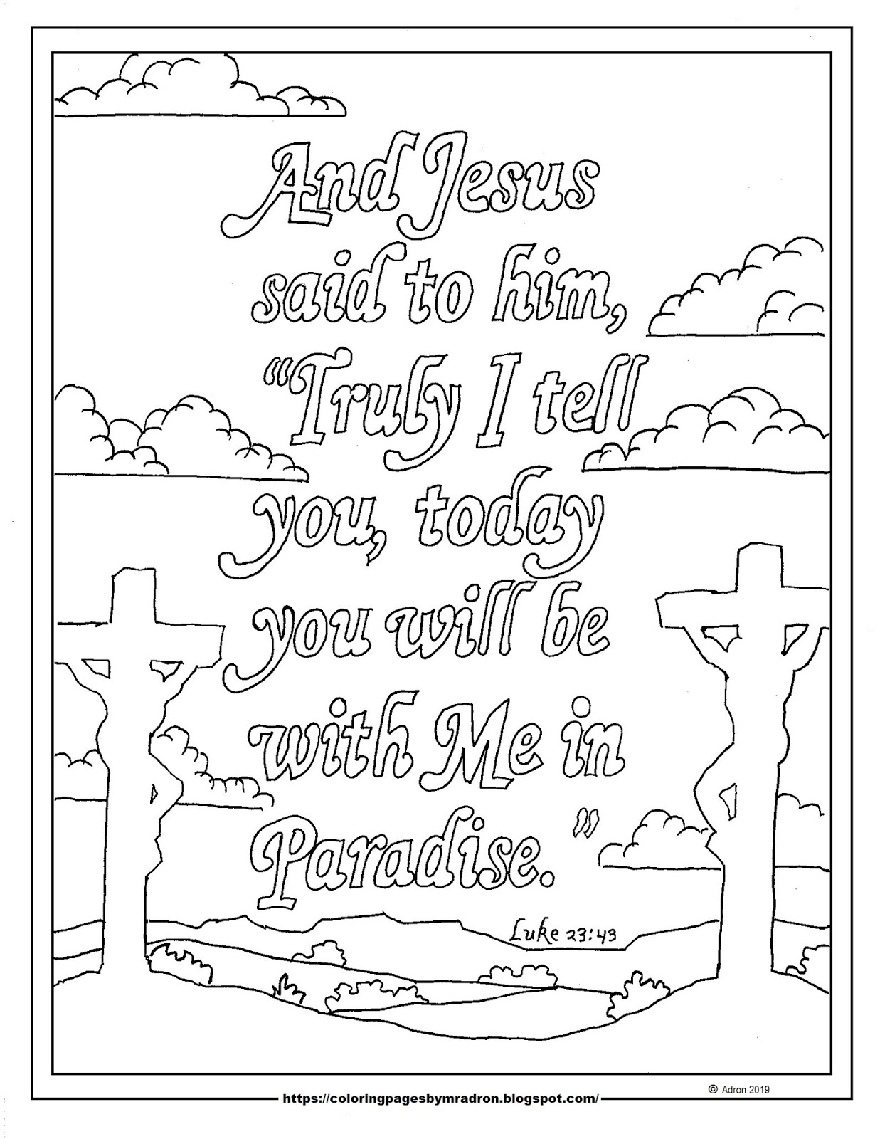 Coloring Pages for Kids by Mr. Adron: Free Easter Print and Color Page ...
