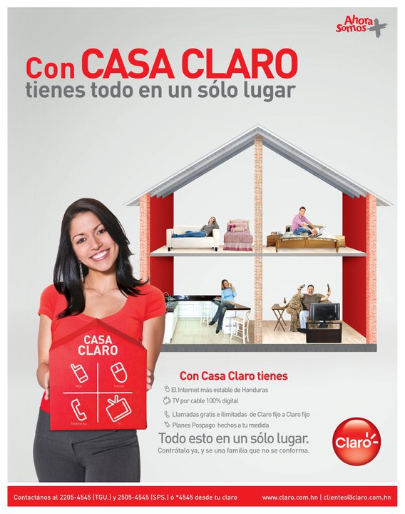 Claro Honduras: Con Casa Claro tienes: