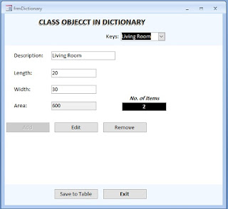 Update Class Object Dictionary Item through Form ~ LEARN MS-ACCESS TIPS AND TRICKS
