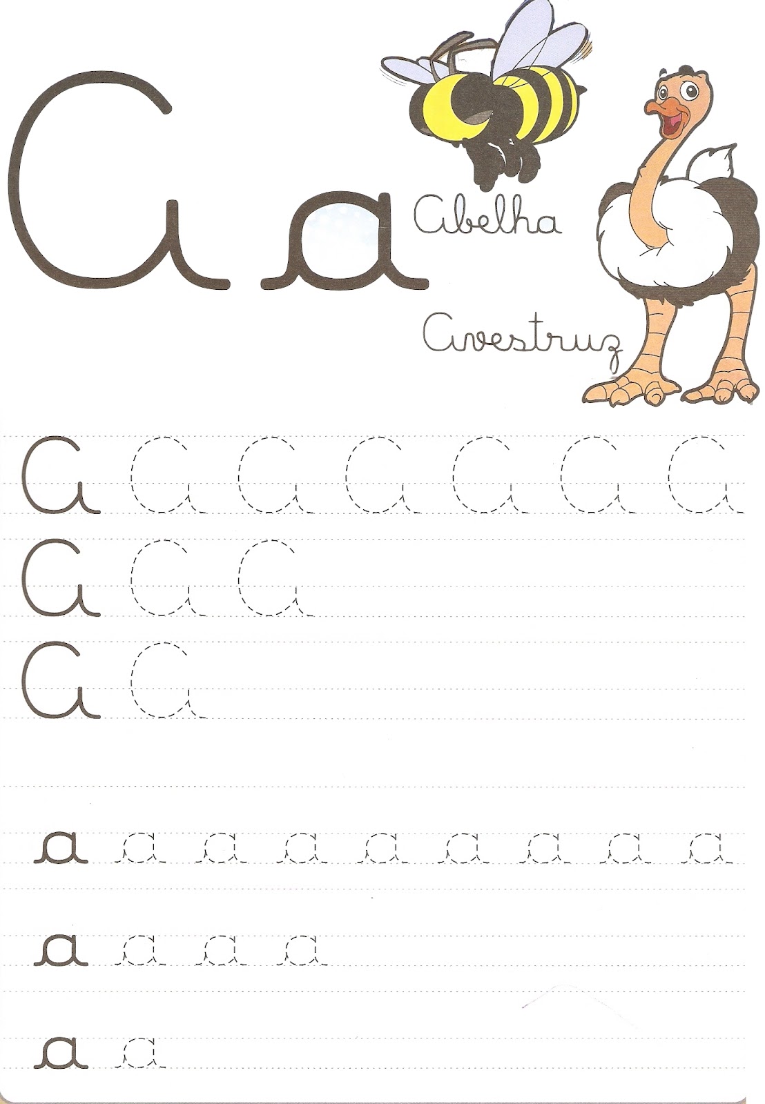 Atividades Pedagógicas: Atividades Letras A - Cursiva