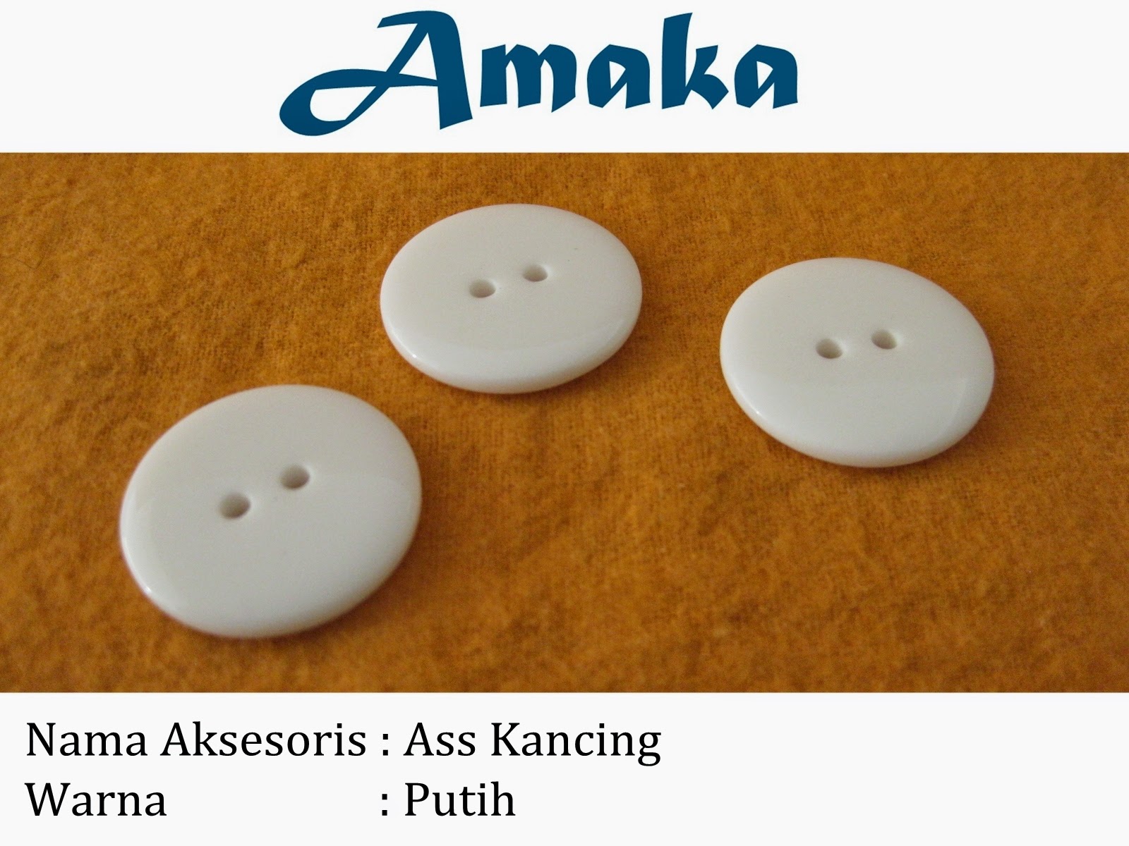 Aksesoris Sepatu - Ass Kancing (Putih) - Amaka