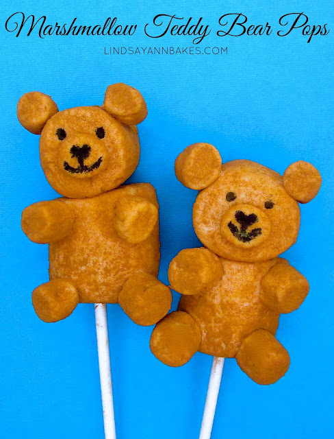 Marshmallow Teddy Bear Pops - The Lindsay Ann