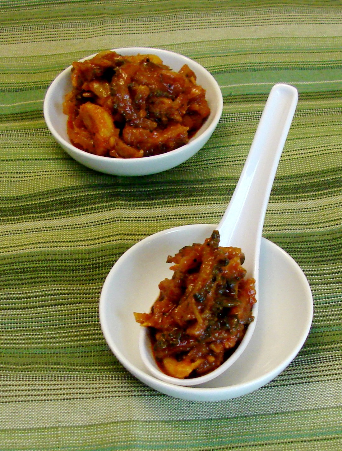 Pavakka Inji Achar/ Bitter gourd Ginger Pickle