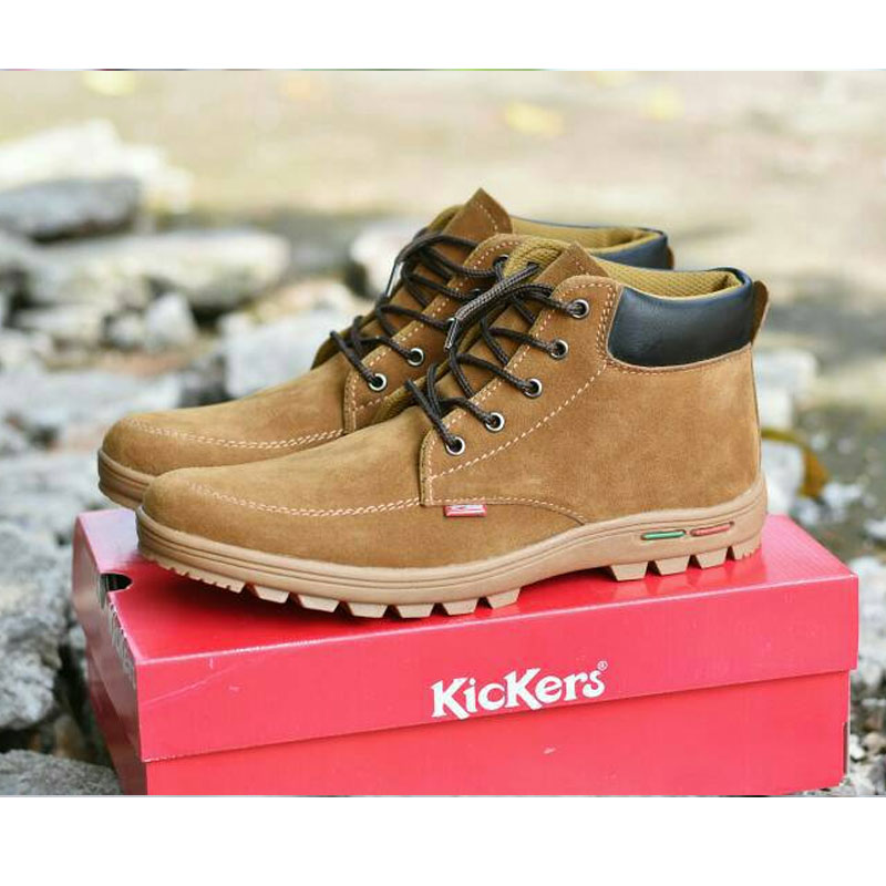 Sepatu Kickers Boot Pria Coklat Tan | Omsepatu.com