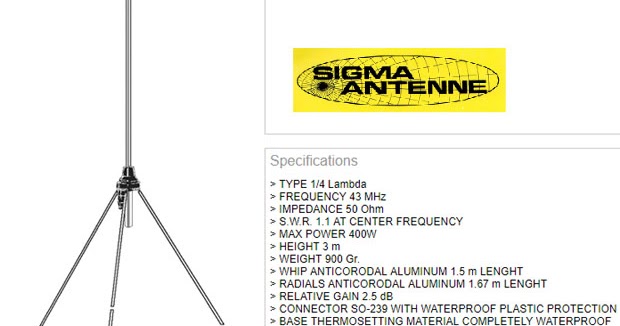 EI7GL....A diary of amateur radio activity: SIGMA antennas for 43 MHz